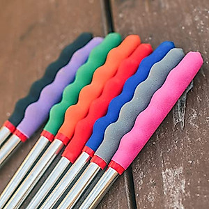 MalloMe Marshmallow Roasting Sticks 45 Inch 4 Pack Smores Kit - Marshmallows Smores Sticks for Fire Pit Long - Camping Campfire Accessories S'mores Gift Set - Smore Hot Dog Roaster Marshmello Skewers