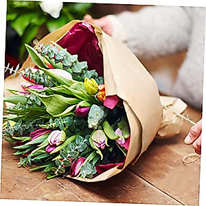 ULTECHNOVO 45 Sheets kraft paper kraft tissue paper wedding floral wrap brown paper wrapping paper kraft gift paper brown packing paper flower packing wrappers handcrafted gift flowers