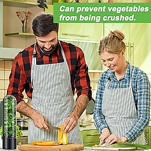 Fresh Herb Keeper, Vanilla Keep-Fresh Cup, Herb Storage Container Keeps Greens of Fresh Vegetable Preservation Bottle for Storage Cilantro, Mint, Asparagus, Keeps Greens Fresh