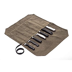 Knife Roll, Chef’s Knife Roll Case, Waxed Canvas Cutlery Knives Holders Protectors, Home Kitchen Cooking Tools And Utensils Wrap Bag Wallet , Multi-Purpose Brush Roll Bag, Travel Tool Roll Pouch