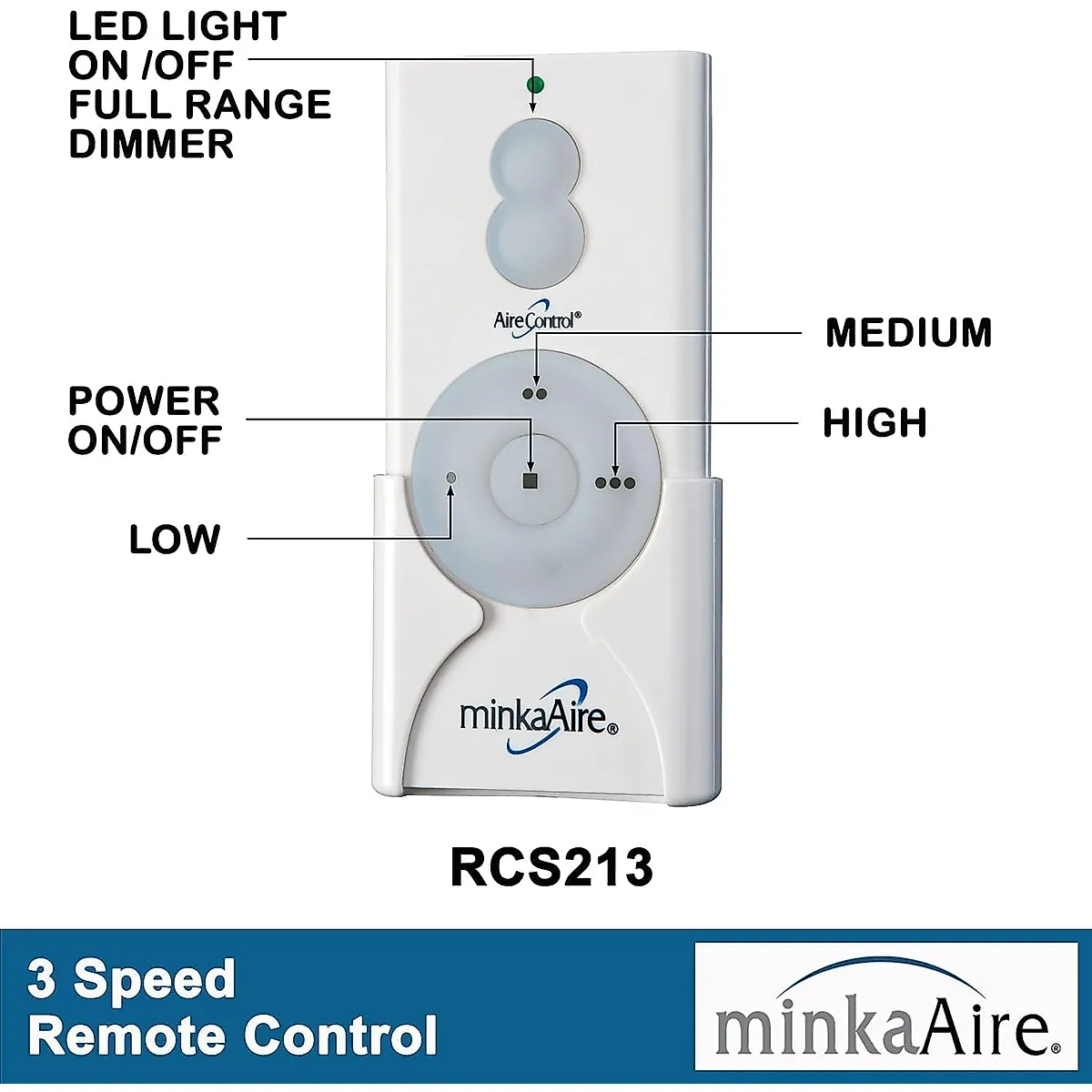 MINKA-AIRE F843-WH Wave 52 Inch 3 Blade Ceiling Fan in White Finish