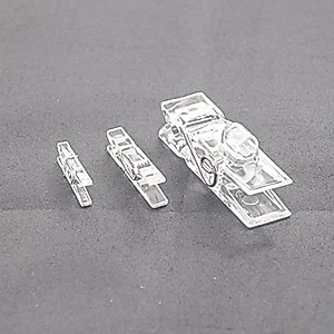 Clear Photo Clips, 20/50/100Pcs Mini Transparent Plastic Clothespins Hanging Multi-Functional Picture Clips for Office, Home, Arts(3.4cm 20pcs)