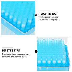 TYQILIN Sterile 1000ul Filtering Pipette Tips - Universal Filter Pipette Tips - Racked,RNase/DNase Free & Pyrogen Safe, Clear, 100 Tips/Rack Pk x 10 Racks（1000 Tips）