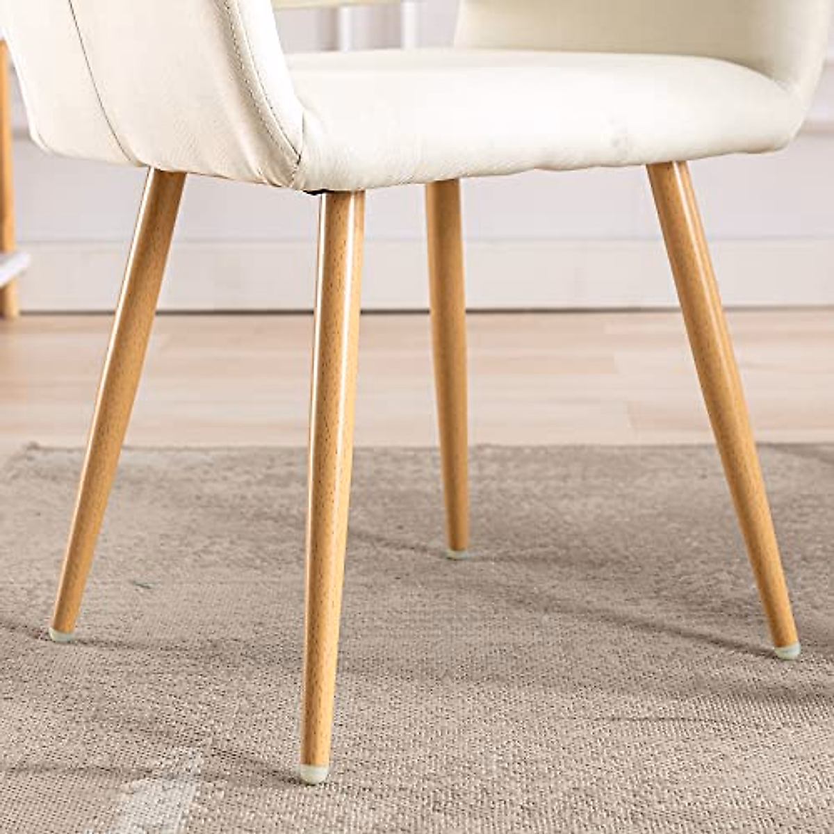 Vanity Chair No Wheels Black Desk Chair with Metal Legs Black Makeup Chair with Hollow Backrest Comfy Desk Chair/Accent Task Chair/Arm Chair for Bedroom Living Room