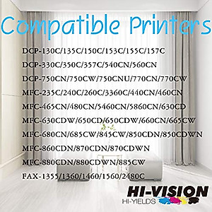 HI-VISION HI-YIELDS ® Compatible LC-51 LC51 Ink Cartridge Replacement (4 Black, 4 Cyan, 4 Yellow, 4 Magenta, 16-Pack)