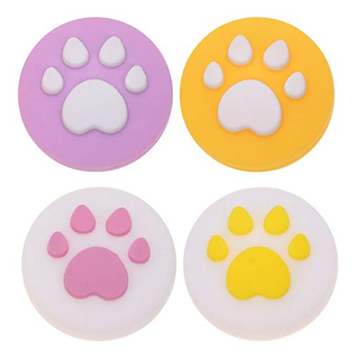 ifundom 4pcs Silicone Rocker Cover Cat Claw Design Joystick Cap Compatible for Switch