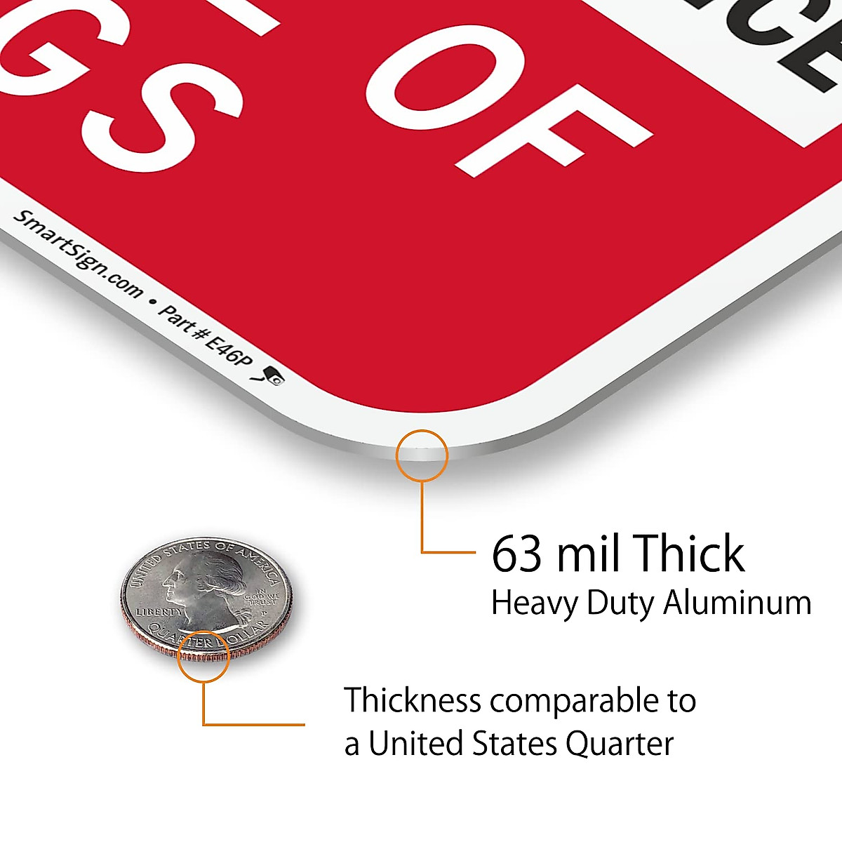 SmartSign "No Trespassing - Property Protected by Video Surveillance, Beware Of Dogs" Sign | 12" x 18" 3M Engineer Grade Reflective Aluminum