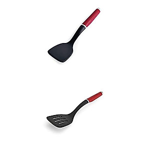 KitchenAid Classic Short Turner, One Size, Red 2 & KitchenAid - KE002OHERA KitchenAid Classic Slotted Turner, One Size, Red 2