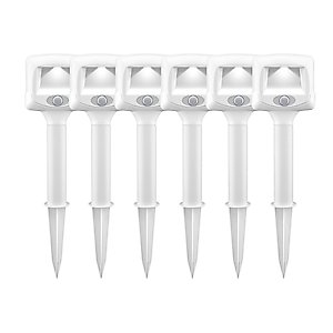 Mr. Beams MBN580 NetBright Technology LED Path and Deck Lights, Outdoor Garden Landcape Lighting, Wireless with Motion Sensor Detection (6-Pack), White