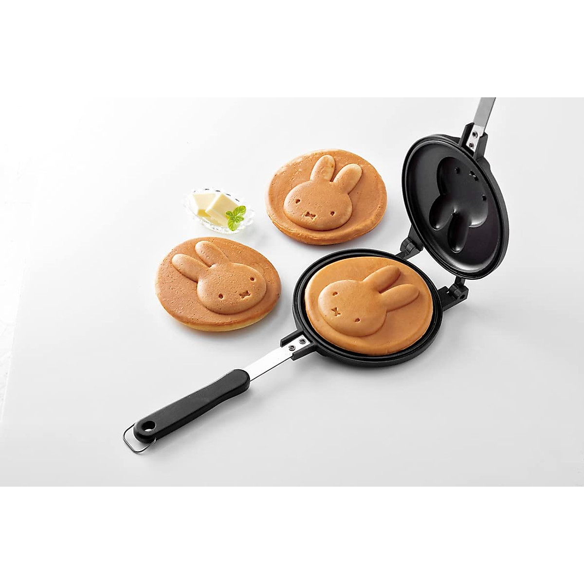 Skater ALHOC1-A Pancake Maker, Fun for Parents and Children, Direct Fire, Aluminum, Miffy Easy Care
