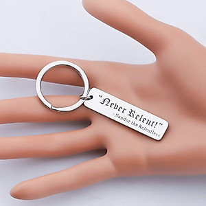 Lywjyb Birdgot TV Show Inspired Gift Fandom Gift The Relentless 304 Stainless Steel Keychain (Nandor Relentless)