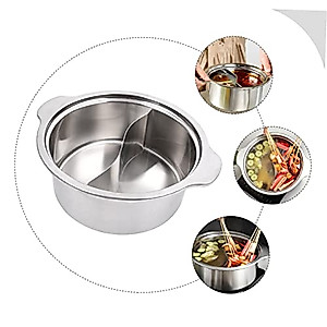 Operitacx 1pc Stainless Steel Skewer Pot Korean Pots for Cooking Stainless Steel Stock Pot Stainless Steel Sauce Pan with Lid Stainless Steel Sauce Pot Induction Cooker Pot Noodles Cooker