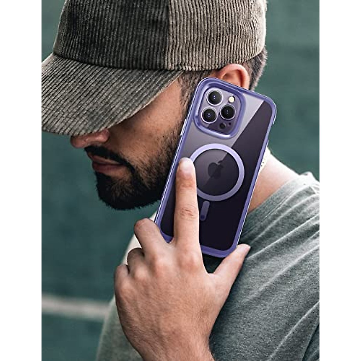 SUPCASE Unicorn Beetle Edge Mag Case for iPhone 14 Pro Max 6.7", Compatible with MagSafe Slim Frame Clear Protective Case with Built-in Screen Protector (Mauve)