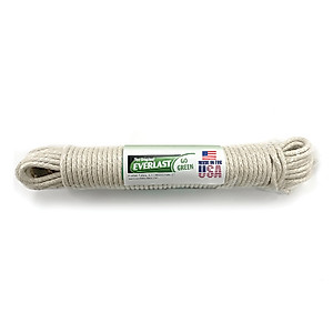 Everlast Pulleys #100 Clothesline Kit Complete with 2 Pulleys, 3 Separators, 1 Line Tightener, 2 Hooks, and 100 feet of Premium #8 Clothesline. Perfect for Hanging Laundry. Easy to Set up!