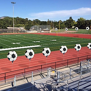 24 Pcs 18 Inch Soccer Balloons Aluminum Foil Balloons Mylar Balloons for birthday party Soccer Party Decorations Football Party Supplies Birthday Party Decoration 45cm