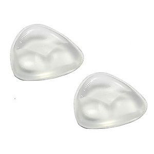 UPSTORE 1Pair Silicone Gel Triangle Shaped Bra Inserts Breast Chest Swimsuit Pads Enhancers Push-up Molding Pad A to D Cup for Bikini (Clear)