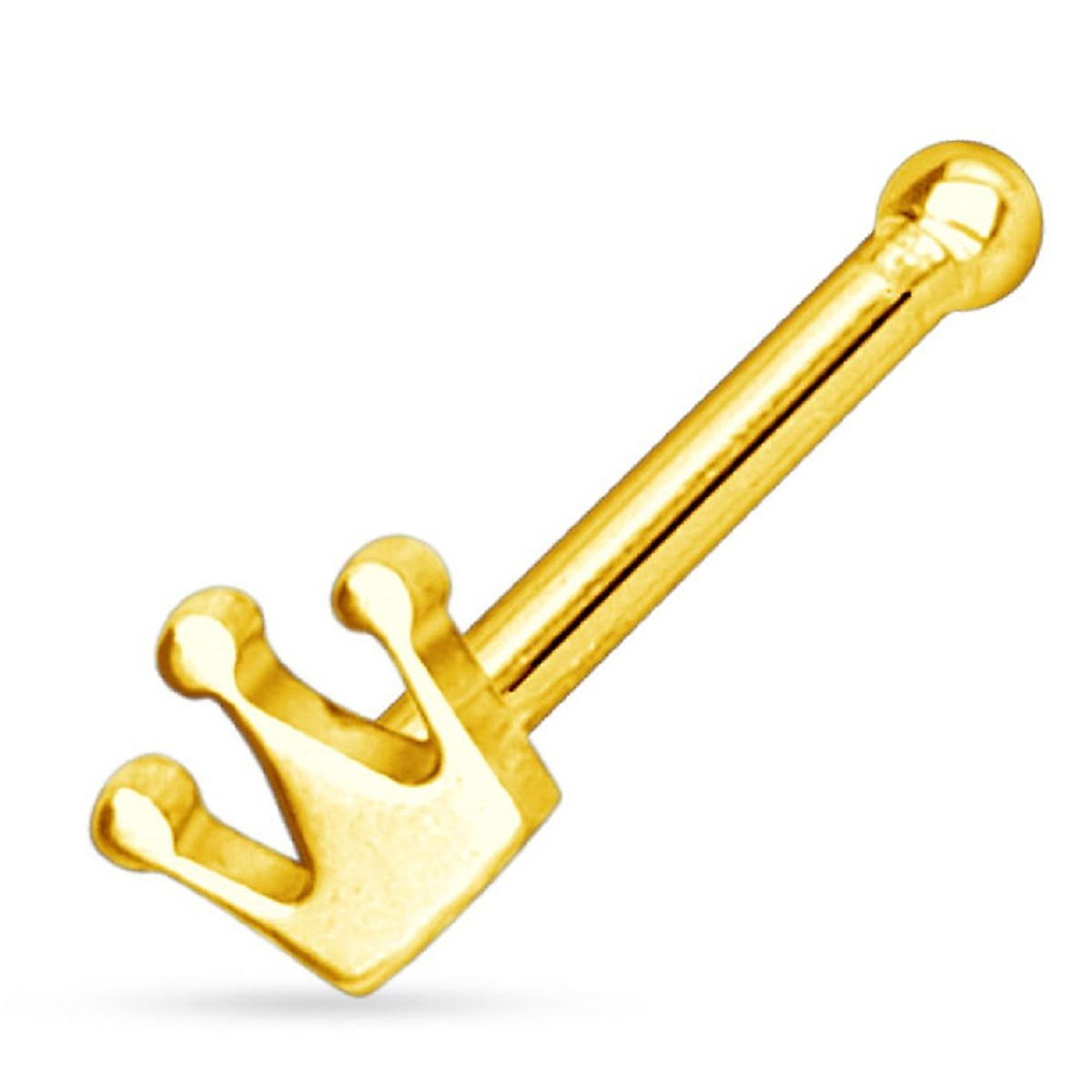 Body Accentz Nose Ring 20g 6mm Crown Top 316L Stainless Steel Nose Stud