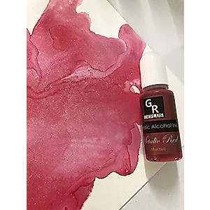 GR Metallic Alcohol Ink Set -16 Metallic Colors Alcohol Based Ink for Resin Art, Fluid Art,Resin Craft,Resin Petri Dish，Alcohol Ink Paint for Yupo,Tumbler