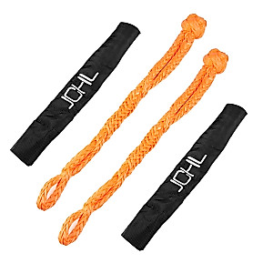 JCHL Soft Shackle Synthetic Road Recovery Rope 1/2' X 23 Inch 56000LBS Breaking Strength Tow Shackles for Sailing SUV Off Road Towing ATV Recovery 2 Pack