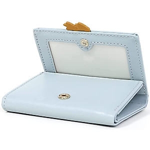 YaJaMa Women Wallet Cute Duck Rabbit Small Trifold Credit Card Case Organizer ID Window for Teen Girls (Blue Duck)