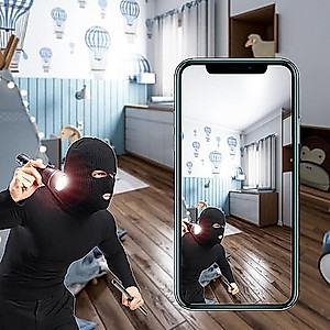 Eujgoov Mini WiFi Camera with Infrared Night Rechargeable Battery and HD Monitoring for Home Security