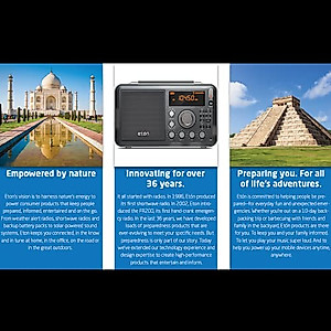 Eton - Elite Field AM/FM/Shortwave Desktop Radio with Bluetooth, Mineral Grey, 2-Band, Bluetooth Ready, LCD Display, Headphone Jack, Strong Anti-Interference, 50 Station Memory