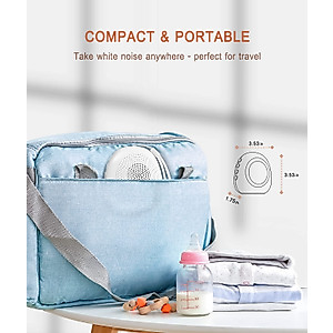 LEAWOD Portable White Noise Sound Machine with Night Light, 17 Soothing Sounds for Sleeping, Rechargeable White Noise Machine for Baby, Adults, Kids