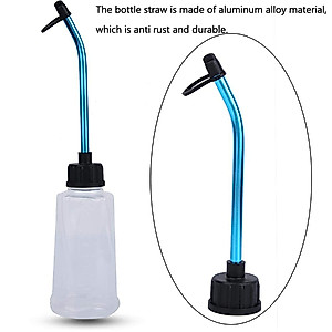 Fuel Filler Bottle, 250ML Universal RC Car Accessory Nitro Engine Fuel Filler Bottle with Aluminum Alloy Bottle Straw for RC Model Car White Fuel Bottle