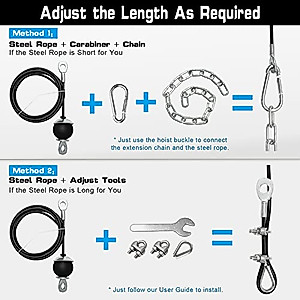 Weight Cable Pulley System Gym, SERTT Upgraded Cable Pulley Attachments for Gym LAT Pull Down, Biceps Curl, Tricep, Arm Workouts - Weight Pulley System Home Gym Add On Equipment