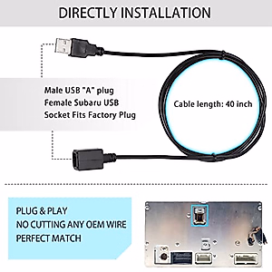 RED WOLF Car Stereo Factory USB Wire Adapter Retention Cable Wire Harness Connector Retain OEM USB Port for Subaru Outback 2012-2014, Infiniti G37/G35 2007-2013 Install on Aftermarket Radio Headunit