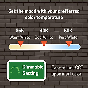 E2 Lighting 4ft LED Light Strip, 40W Linear with Emergency Battery, 3 CCT Tunable 3500K/4000K/5000K, Dimmable, Ideal for Warehouse Use-4 Pack