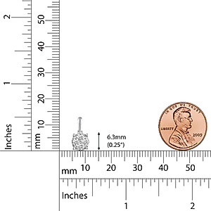 Fifth and Fine 1/4 CTW Womens Diamond Pendant Necklace set in 925 Sterling Silver (ROUND CLUSTER)