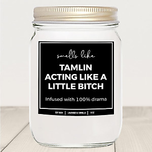 YouNique Designs Smells Like Tamlin Candle - Bookish Candles, Book Lovers Gifts, Book Themed Gifts for Book Lovers Women, Book Club Gifts Ideas, Reading Themed Gifts (Lavender & Vanilla)