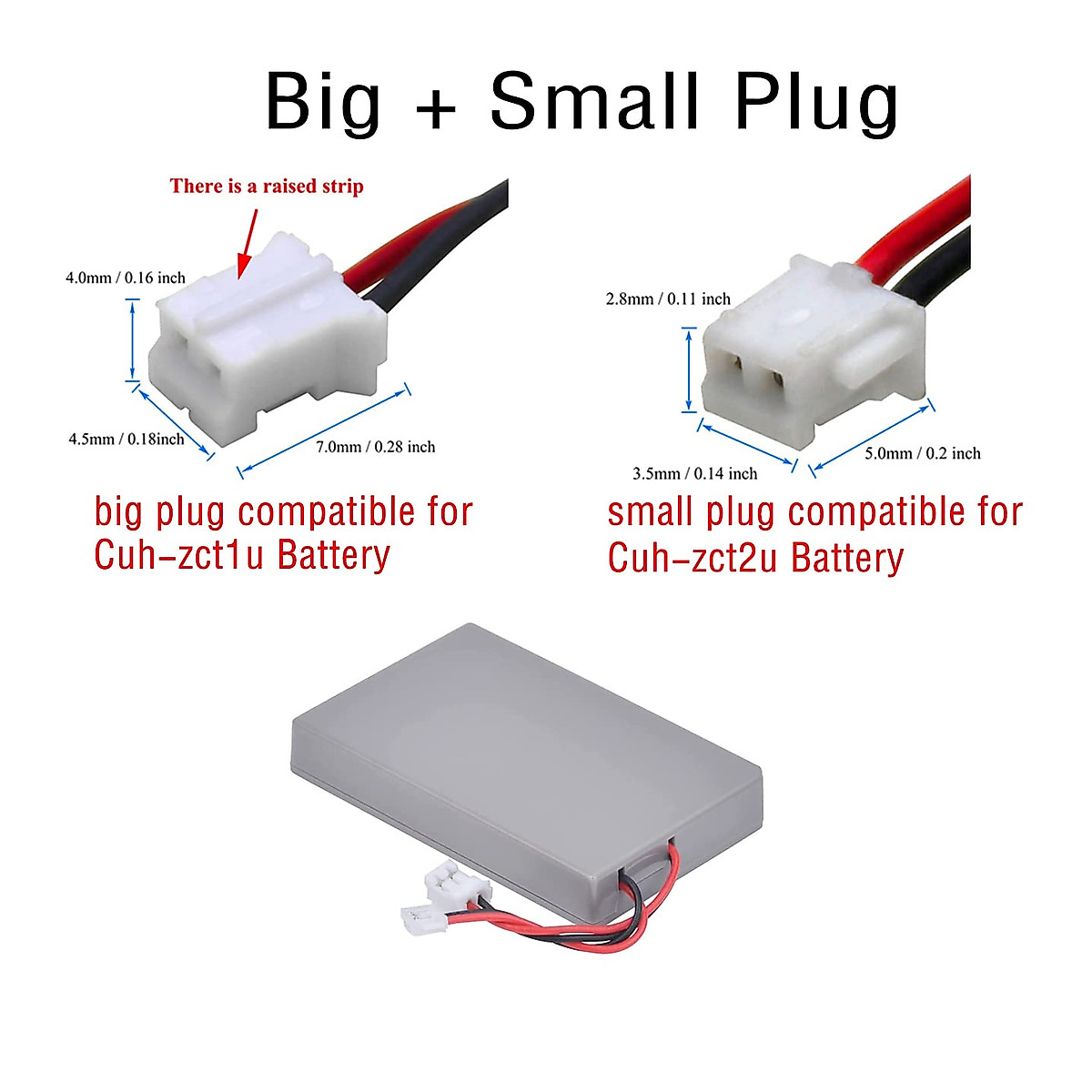 POWTREE Upgraded 2000mAh 2Packs PS4 PS4Pro Battery for Sony PlayStation 4 Dualshock 4 V1 V2 Controller CUH-ZCT2U CUH-ZCT2E CUH-ZCT1E CUH-ZCT1U CUH-ZCT1H, ect.