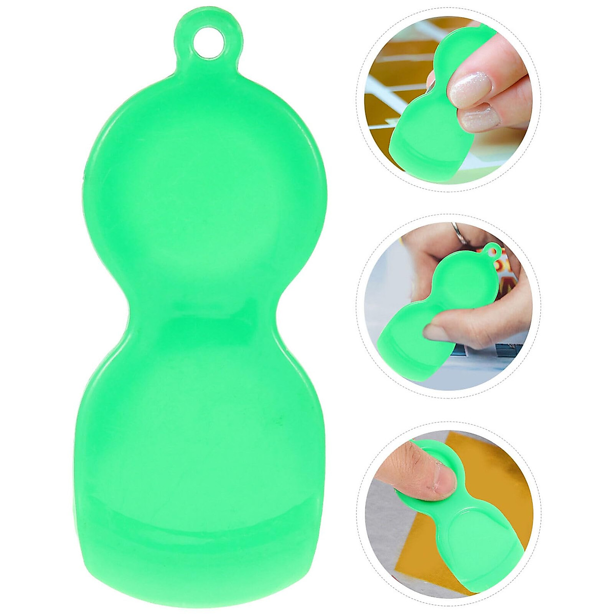 Luxshiny Ticket Scratcher Keychains, 5pcs Small Scraper Tools Scoop Shape Scratcher Keyring For Tickets Stickers Labels Films Sublimation