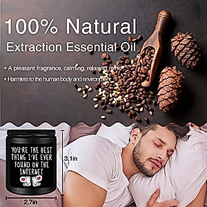 Homsolver Anniversary Romantic Gifts for Him,I Love You Gifts Ideas for Him Husband Boyfriend Fiance Couple,Funny Birthday Engagement Gifts for Men,Naughty Candles Gifts for Men