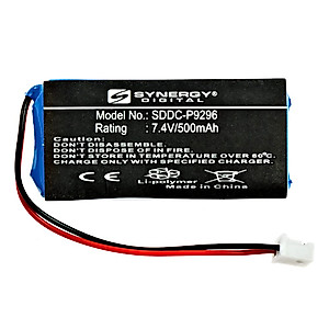 Synergy Digital Dog Collar Batteries, Compatible with AE Energy AE562438P6H Dog Collar Battery, (Li-Pol, 7.4V, 500 mAh), Combo-Pack Includes: 2 x SDDC-P9296 Batteries