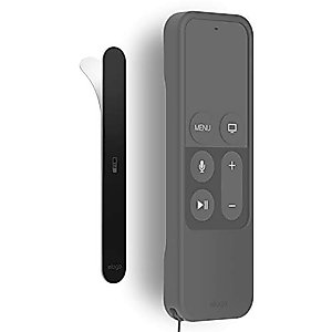elago Metal Plate Compatible with R1 Apple TV Siri Remote 4K 4th Generation Case - Powerful Magnets Stick to Plate, Adhesive Tape Included, Minimalistic Design, Complete Access, 2 Plates Included