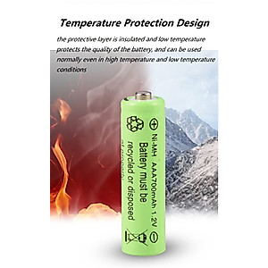 Cotchear 1.2V AAA Rechargeable Battery, AAA 700mAh Rechargeable Ni-MH Batteries 4 Pcs AAA Battery - Rechargeable Cycle Used More Than 500 Times (4 pcs)