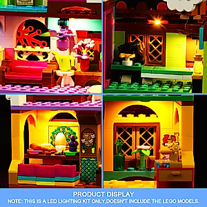 VONADO Led Light Kit Compatible with Lego Encanto Madrigal House 43202 (No Model)，Lighting Kit Compatible with Lego Encanto House Building Toys, Creative DIY Light Kit