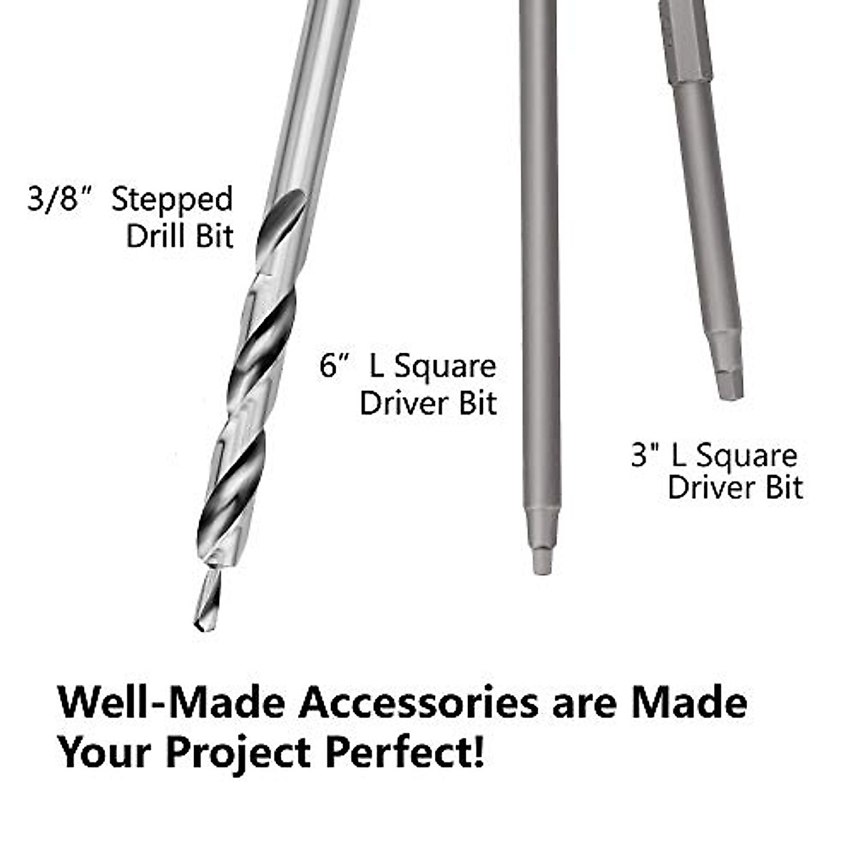 MulWark Mini Wood Pocket Hole Jig Kit - Two Pocket Screw Jig Kit with Drill Guide, Square Driver Bit, Hex Wrench, Step Drill Bit, Wooden Plugs and Screws - Mini Pocket Jig Hole Kit for Joinery Work