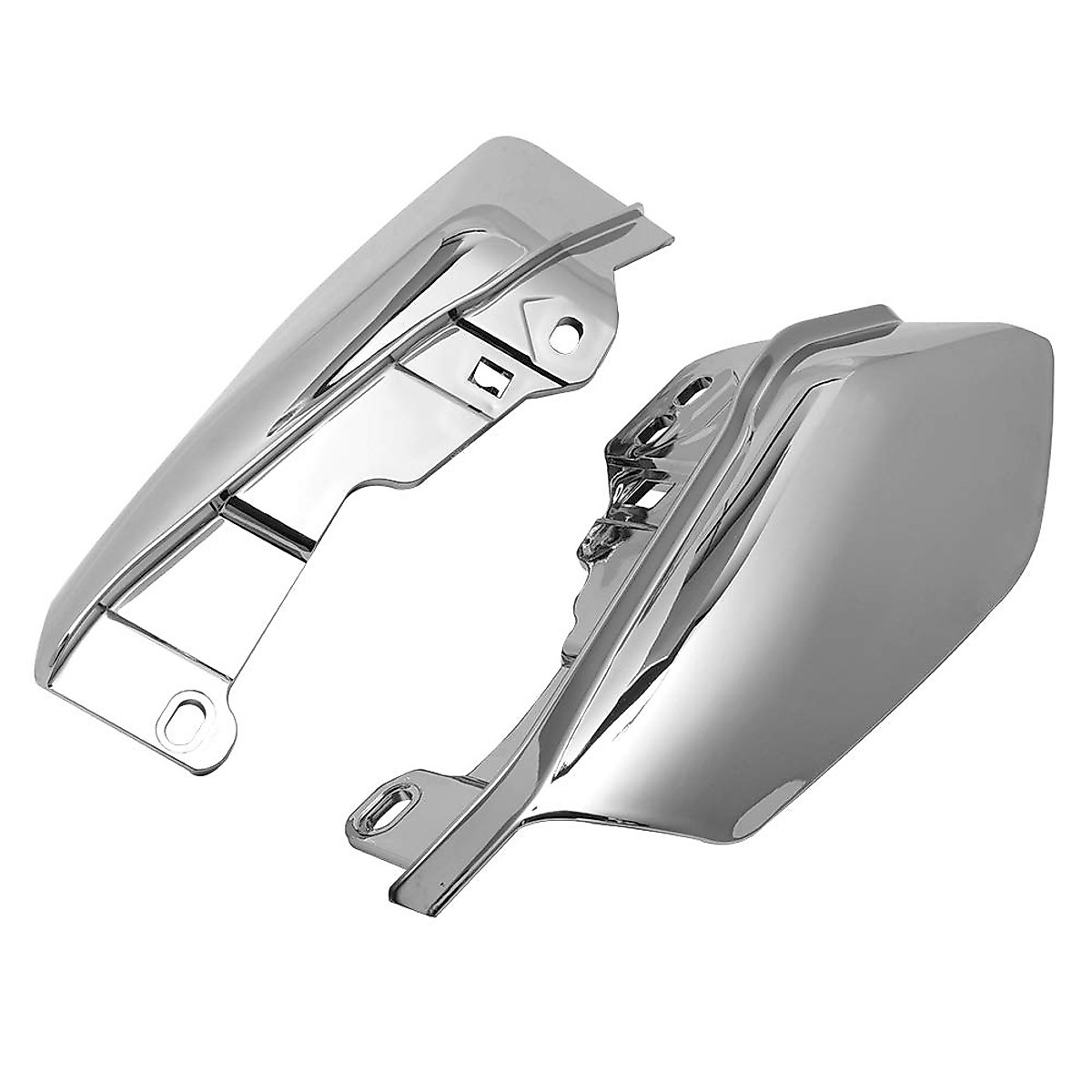 H RUO Chrome Mid-Frame Air Deflector Heat Shield Fits for Harley Touring Electra Glide Street Glide Road Glide 2017-2024 2023 2022