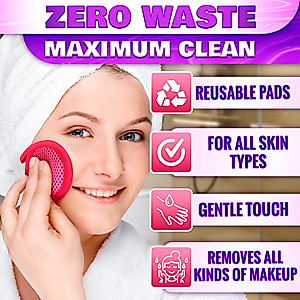 Makeup Remover Cloth Exfoliating Face Scrub - 3Pcs Microfiber Cloth Facial Blackhead Remover Reusable Eye Makeup Remover Pads Face Cleansing Wipes for Women, Men - Exfoliating Washcloth Acne Wipes