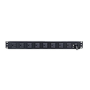 CyberPower PDU15B8R Basic PDU, 100-125V, 15A (Derated to 12A), 8 Outlets, 1U Rackmount