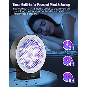 Bug Zapper Indoor, Mosquito Killer Electronic Insect Killer with Drawer, Timing and Remote Control, 860 Sq ft Coverage Fly Trap for Insects, for Home Garden Backyard, Kitchen Camping