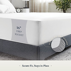 BELADOR Silky Soft Cali King White Sheet Set -Luxury 6 Piece Bed Sheets For California King Size Bed, Secure-Fit Deep Pocket Sheets With Elastic, Breathable Hotel Sheets & Pillowcase Set, Wrinkle Free