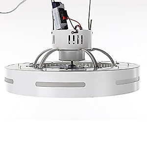 Bedroom Modern Ceiling Fan with Light Low Profile Ceiling Fan, 20" Flush Mount Ceiling Fan with Lights Remote 3 Colors Dimmable LED 3 Speeds 5 Blades Enclose Ceiling Fans for Indoor (Style E)