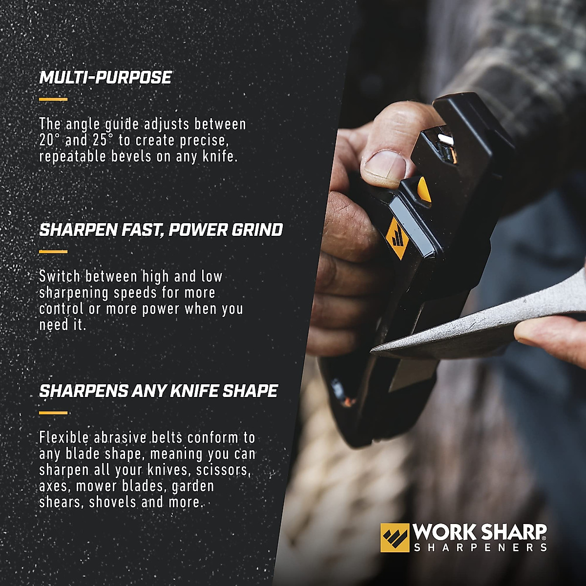 Work Sharp Handheld Pivot Pro Knife and Tool Sharpener, WSHHDPVT, Black