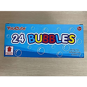 Bubbles 24 Pack Party Favor for Kids Bulk Bubble Solution Blowing Wand 2 Dozen Party Supplies Outdoor Toys Wedding Party Christmas Celebration Birthday Fun Gift