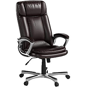 Serta Big and Tall High Back Executive Office Chair, Ergonomic Gaming Computer Chair with Layered Body Pillows, Contoured Lumbar Zone, Brown